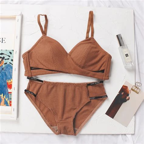 Underwear Set Lingerie Cotton Cotton Push Underwear Set Cotton