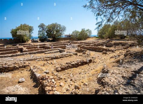 View Of Traditional Greek Village And Beach Paleochora Crete Greece