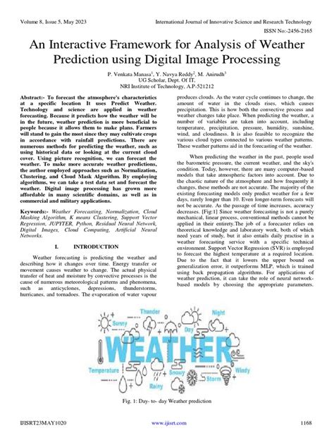 An Interactive Framework For Analysis Of Weather Prediction Using