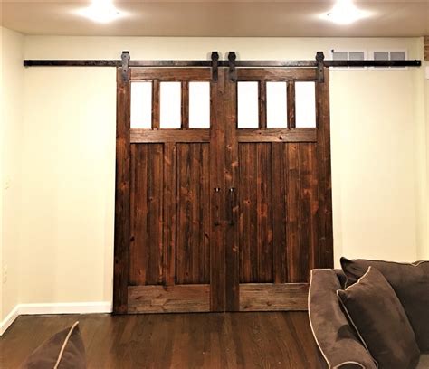 Rustic Sliding Barn Doors Rustic Living Room Las Vegas By