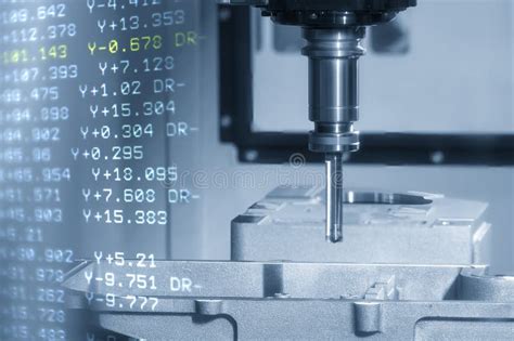 Abstract Scene The Cnc Milling Machine Cutting Mold Part And G Code