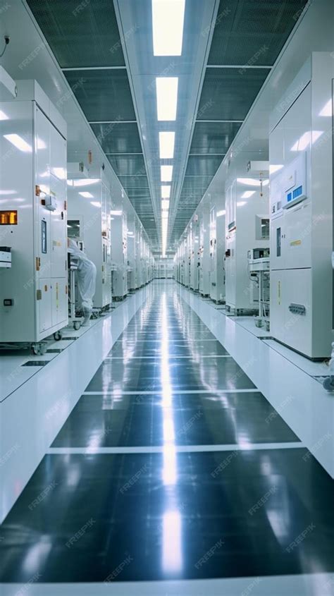 Premium Ai Image Dolly Shot Inside Bright Advanced Semiconductor