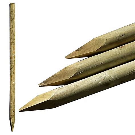 True Products Pressure Treated Round Wooden Fence Posts 1200mm X 50mm