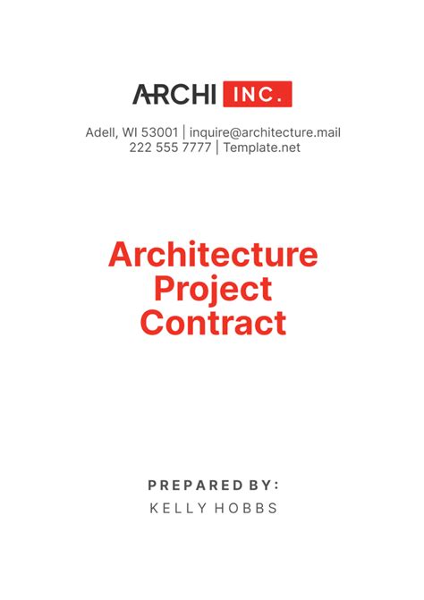 Free Architecture Project Contract Template To Edit Online