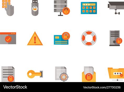 Icon Set Security System Design Royalty Free Vector Image