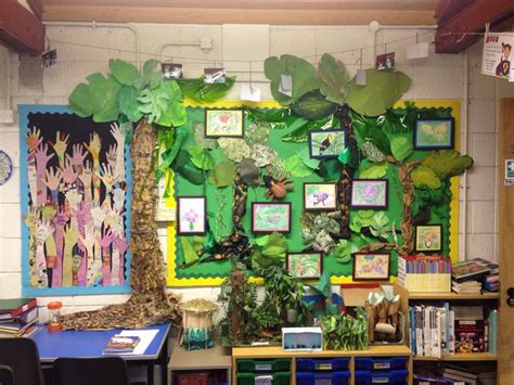3d Amazon Display Layers Papier Mâché Wax Crayon Rainforest Theme