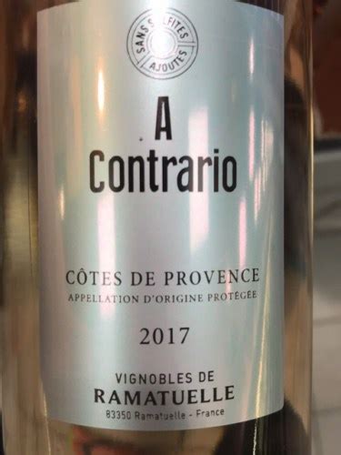 Les Celliers De Ramatuelle A Contrario Côtes De Provence Rosé Vivino