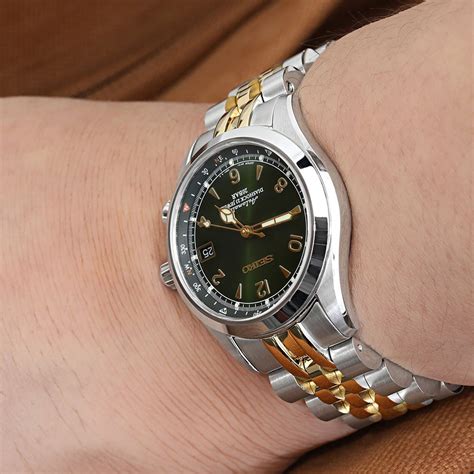 20mm Angus J Louis Two Tone Watch Band For Seiko Alpinist Sarb017