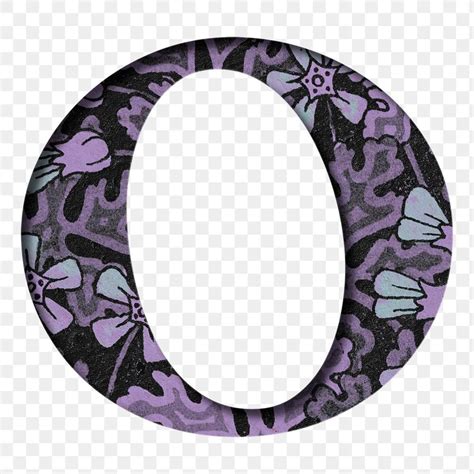 Vintage Purple Letter O Png Typography Free Image By Baifern Floral Font