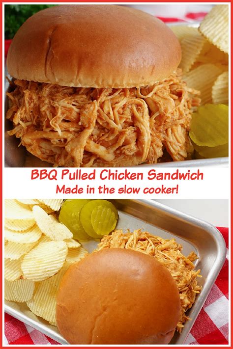 Bbq Pulled Chicken Sandwiches Slow Cooked Pams Daily Dish