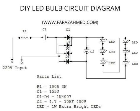 Understanding The Internal Components Of A Led Lamp Circuit Diagram