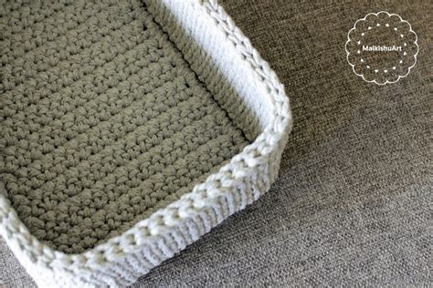 Crochet Rectangular Basket Pattern Crochet Pattern Instant Download