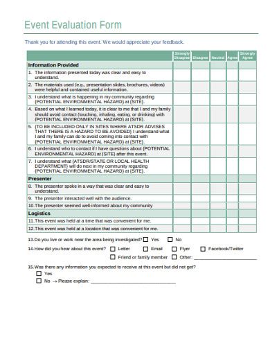 15 Event Evaluation Form Examples To Download