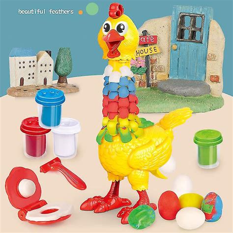 Squeeze Clay Chicken Toy 3 Modes Laying Eggs Decompress Chicken