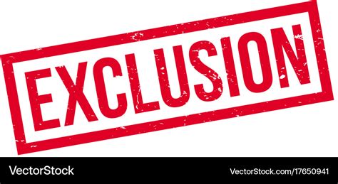 Exclusion Rubber Stamp Royalty Free Vector Image