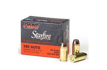 Pmc Ammunition Starfire 380 Auto 95 Grain Sfhp Brass Cased Pistol