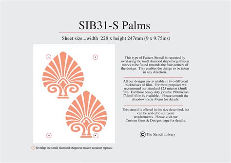 31 Sib31 Palm Stencil Library