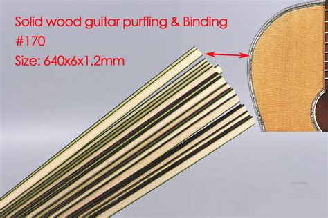 Guitar Body Binding 20 Pack Strips 640x7x1mm Wood Purfling Inlay For