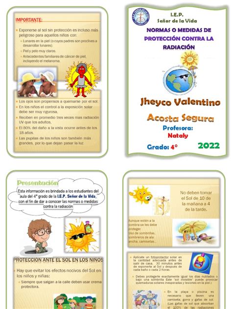 Diptico Normas Y Medidas De Protccion Contra La Radiacion Pdf