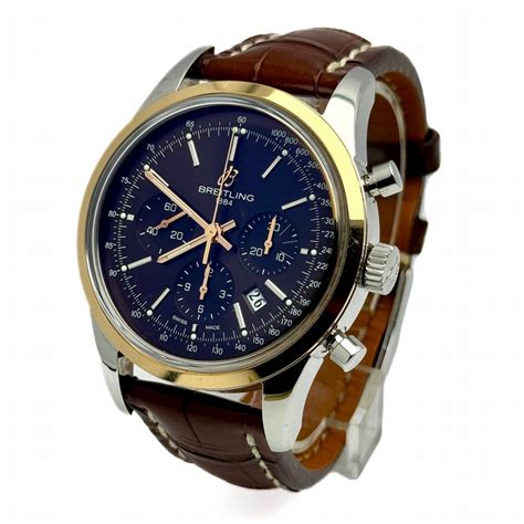 Breitling Transocean Chronograph Rose Gold Steel