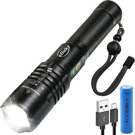 Asort Mini Led Taschenlampe Extrem Hell 5000 Lumen Type C Aufladbar 5
