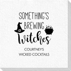 Personalized Somethings Brewing Witches Paper Coffee Cups