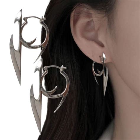 Cyberpunk Personalized Design Darts Shape Ear Pendants Gothic Earrings