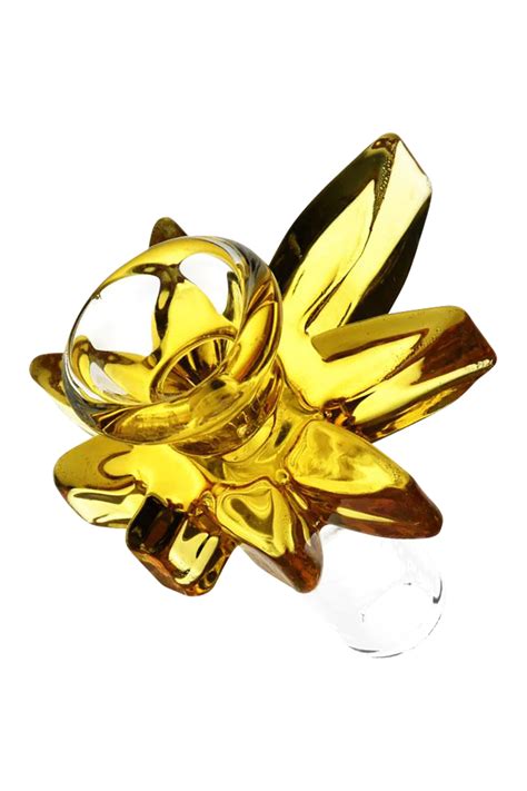 Cannabis Leaf Glass Herb Slide Dankgeek