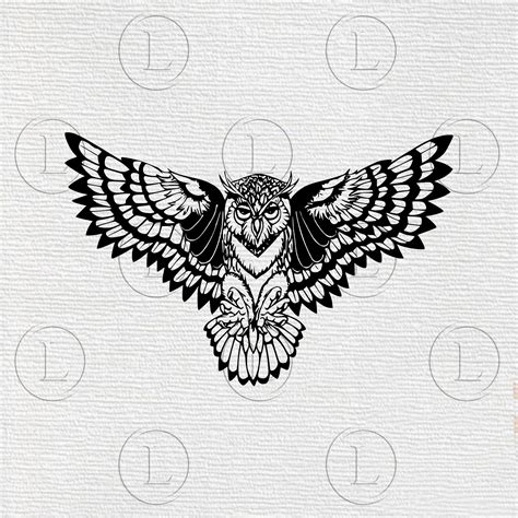 Owl Svg Owl Vector Graphics Bird Svg Owl Drawing Svg Owl Etsy