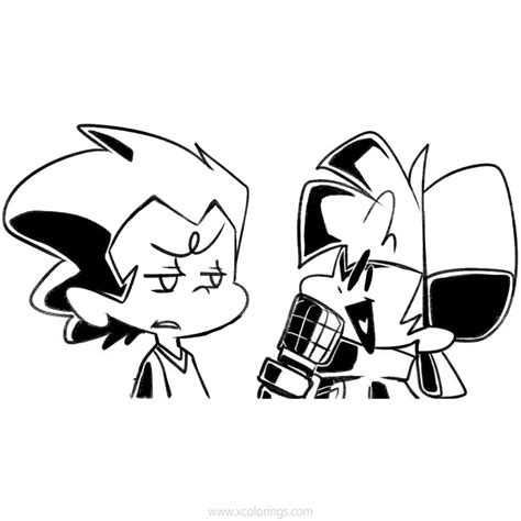 Pico From Friday Night Funkin Coloring Pages