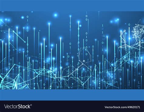 Technology Background Big Data Concept Binary Vector Image