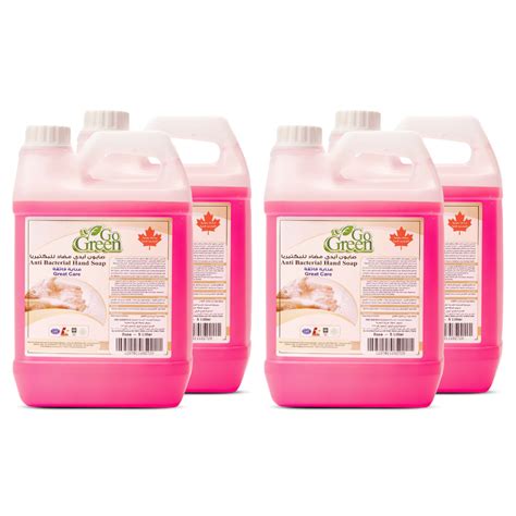كرتون صابون ايدي مضاد للبكتيريا برائحة ورد 4×5 لتر
