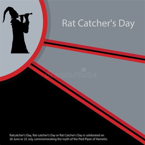 Ratcatcher`s Day Stock Vector Illustration Of Celebrated 185737098
