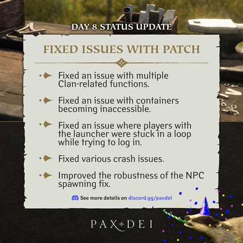 Pax Dei Update Patch Notes June 26