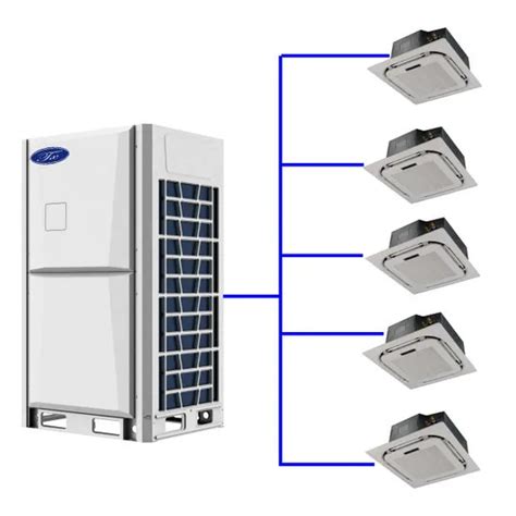 Supermarket Carrier Central Air Conditioning Unit 4 Way Cassette Idu