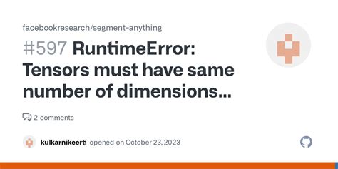 Runtimeerror Tensors Must Have Same Number Of Dimensions Got 2 And 3