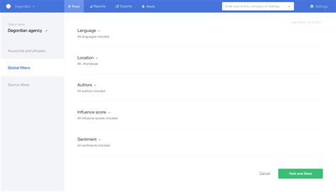 Mediatoolkit Edit Global Filters by Ana Rumenović on Dribbble