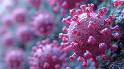 Virus And Bacteria Under The Microscope Amazing Microorganisms Stock