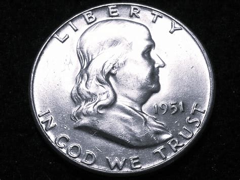 1951 Franklin Half Dollar Silver Bu Nice Fbl Ebay