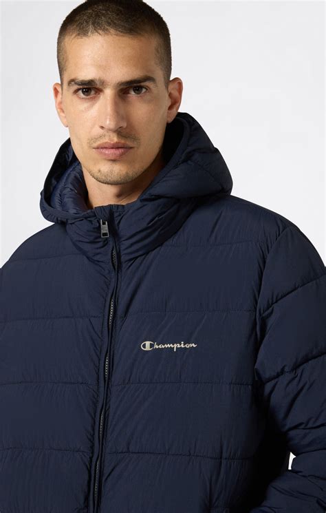 Mens Hooded Jacket Dark Blue Outdoor Champion United Kingdom