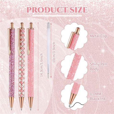 Paradigms Interiors 7 Fancy Pens For Women Cute Sparkly Glitter With 10
