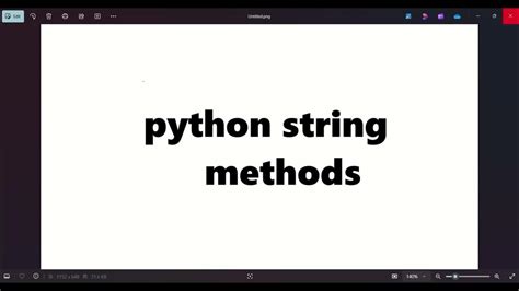 Python String Methods Youtube
