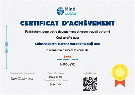 Sri Harsha Vardhan Balaji On Linkedin Java Trained In French Language