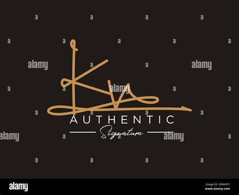 Kv Signature Logo Template Vector Stock Vector Image And Art Alamy