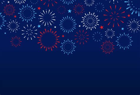 4400 4th Of July Fireworks Background Stock Illustrations Royalty