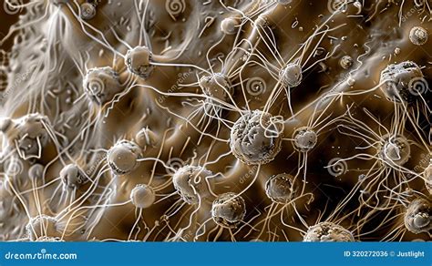 A Scanning Electron Microscope Image Of Cilia On The Surface Of Skin