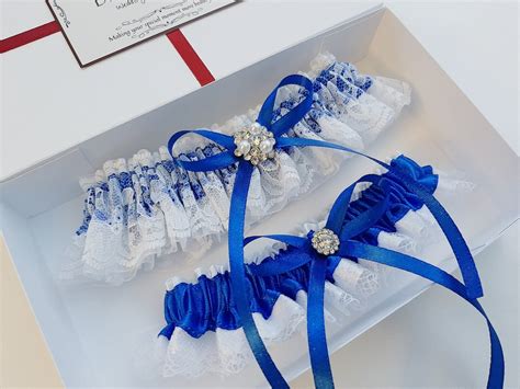 Royal Blue Bridal Garter Set Wedding Garter Blue Bridal Garter Blue