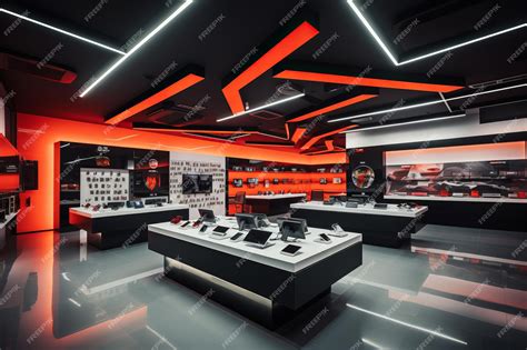Premium Photo Modern Consumer Electronics Store Interior