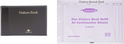 Concord 85710 Cd14 Visitors Book Binder With 50 Sheets 2000 Entries