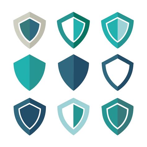 Collection Of Color Shields In Flat Design Premium Ai Generated Vector